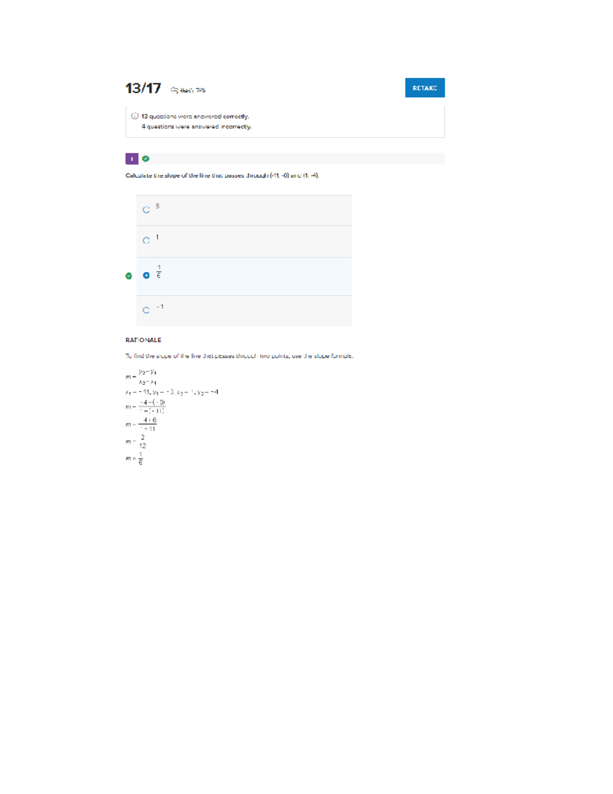 Calculas milestone 1 sophia - G RETAKE i 13 questions were answered ...