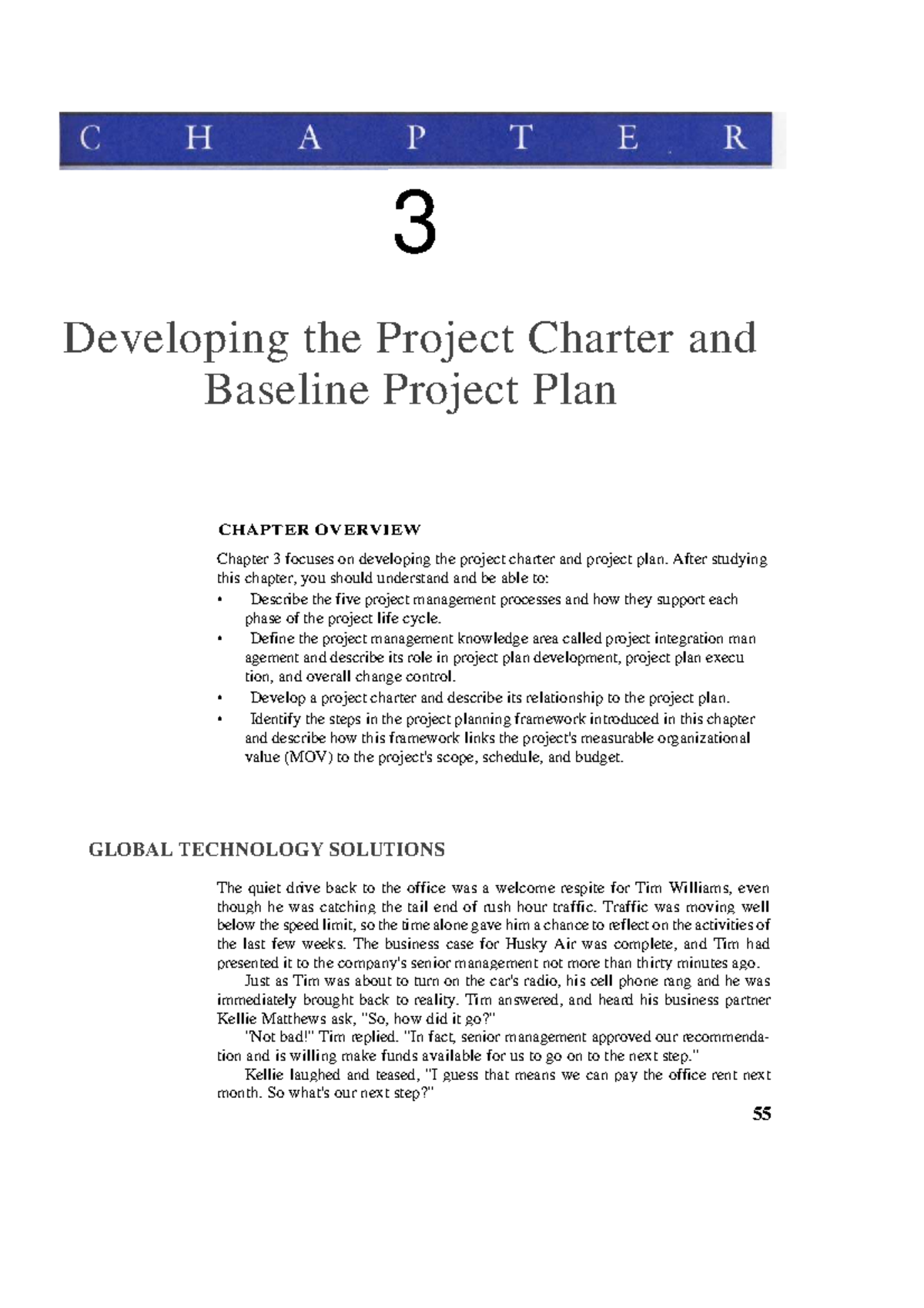 Project Charter and Baseline Project Plan Development Example - 3 ...