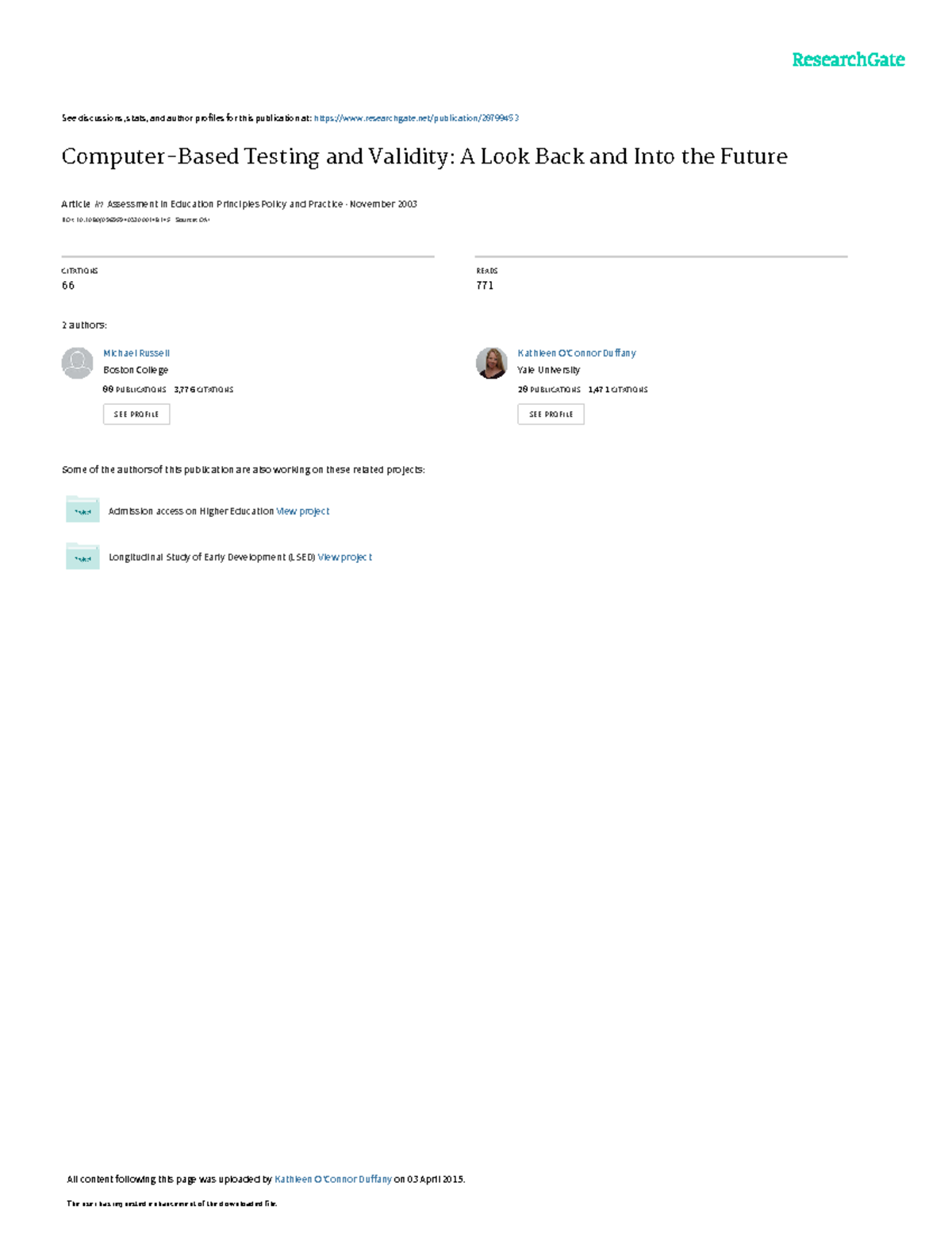 Computer-Based Testing and Validity A Look Back an - See discussions ...