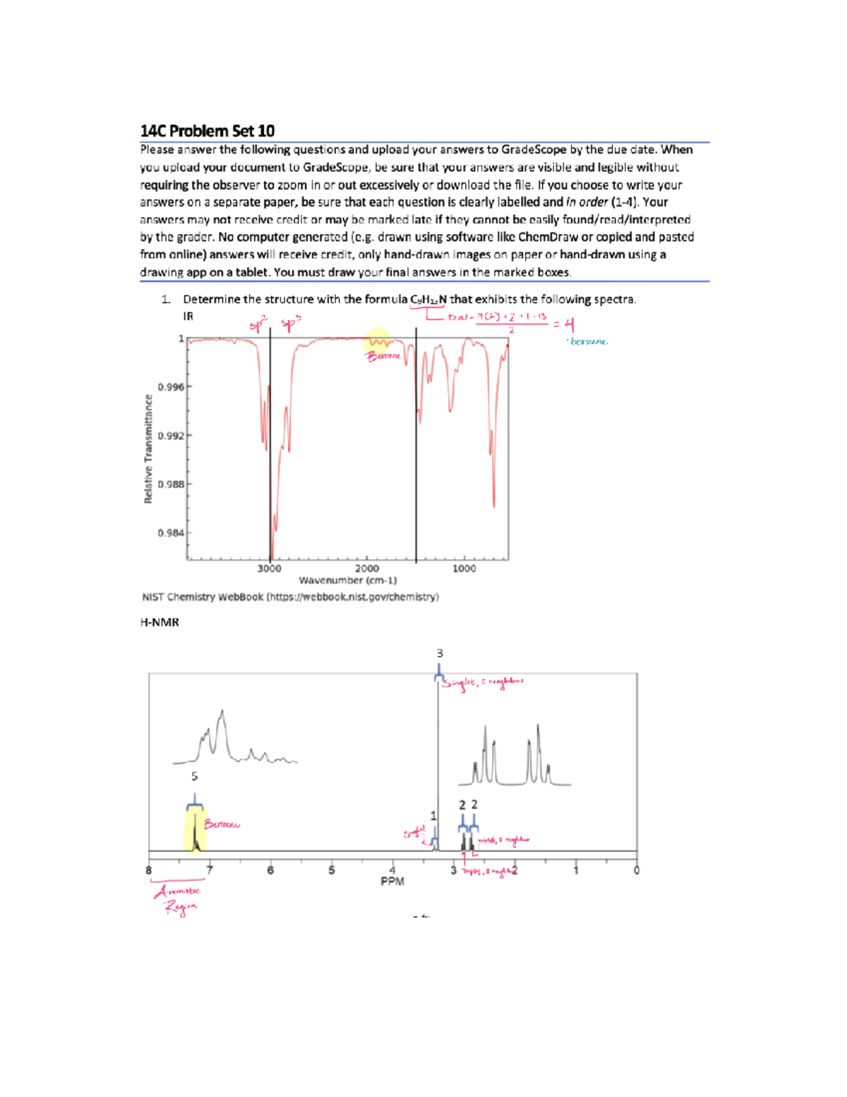 Prob set 10 Prof Anderson - 14C Problem Set 10 Please answer the following questions and upload ...
