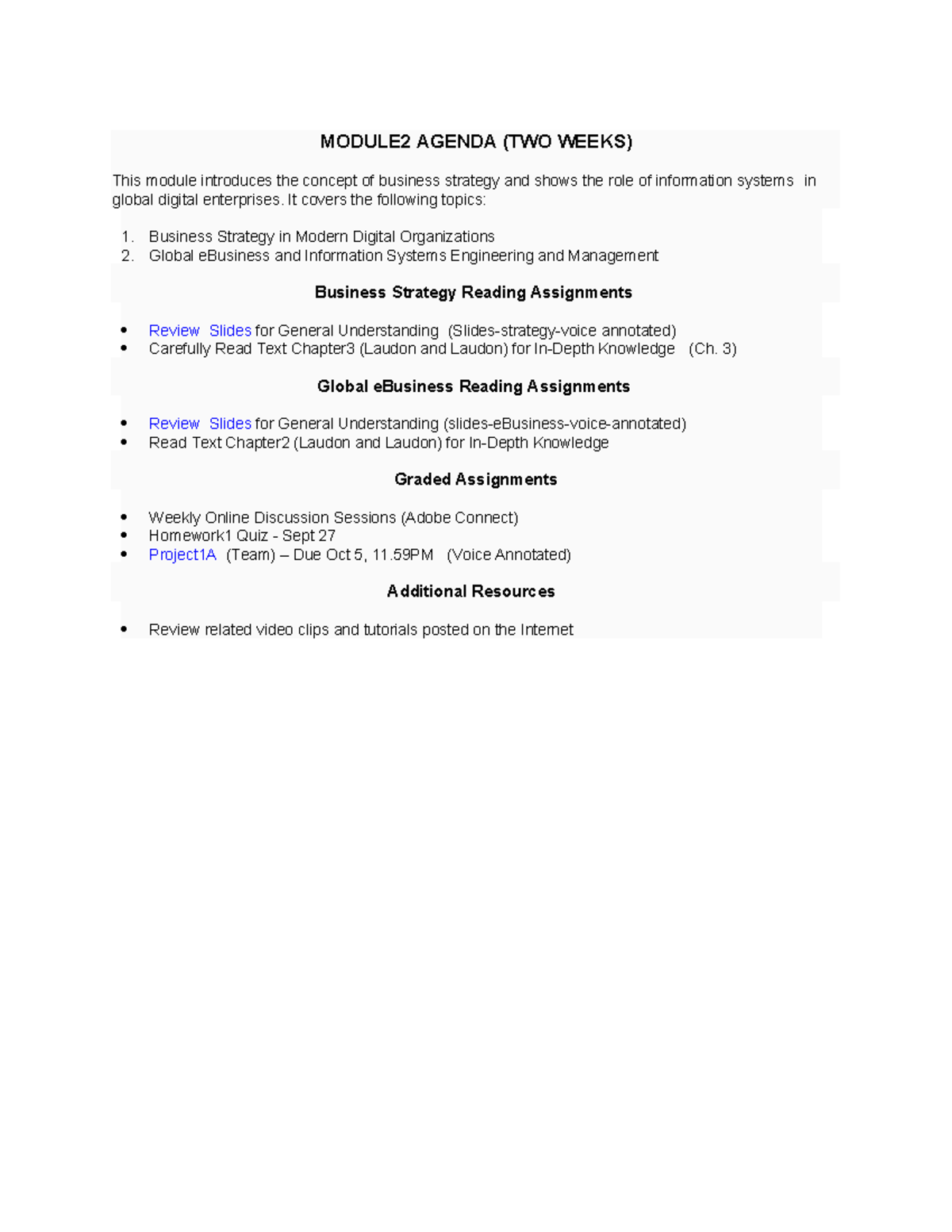 Module 2 Agenda - Information Management (IMCS 050) - MODULE2 AGENDA ...