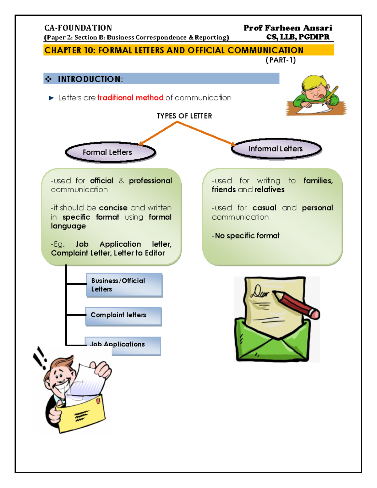 CAFC Business Communication Chp10A Official Letters - (Paper 2: Section ...
