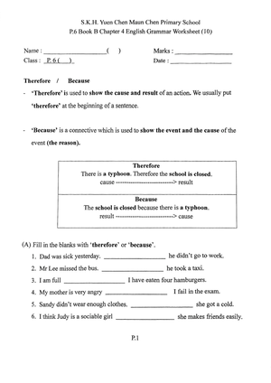 Y1 Tutorial 6 - worksheet Writing Skills II - Y1 Integrated Course ...