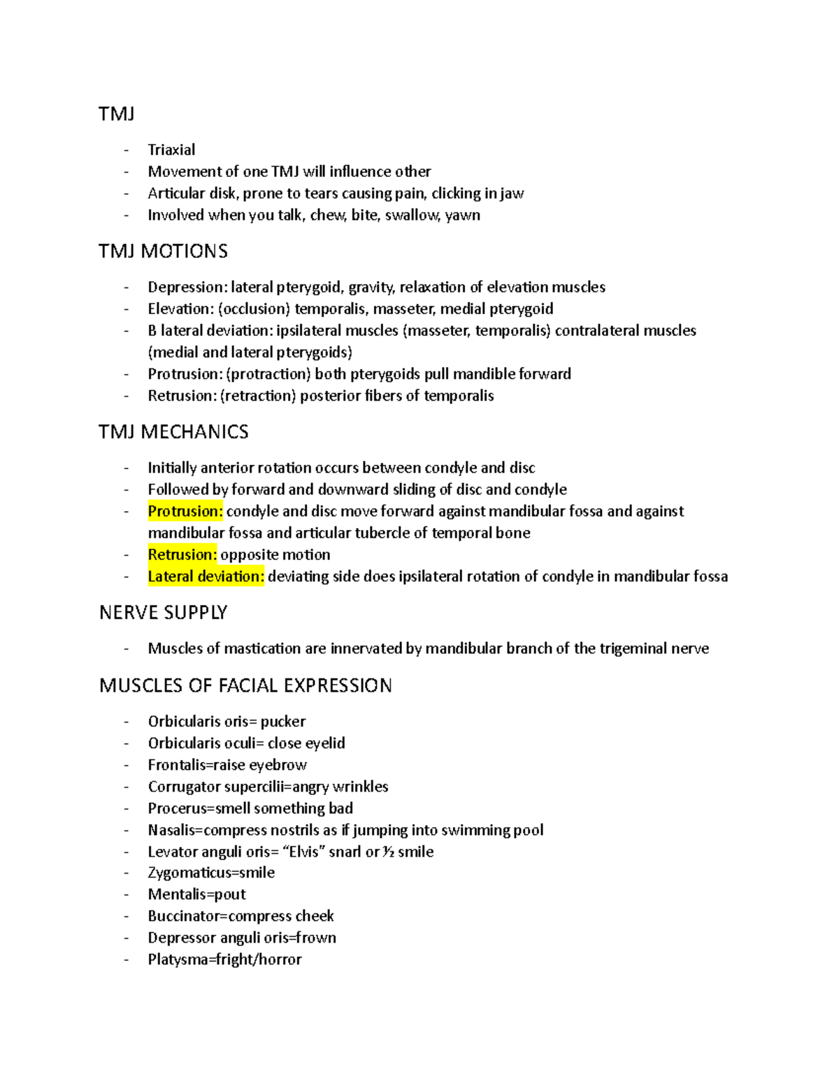 TMJ - Notes on the TMJ joint and OIANN - TMJ Triaxial Movement of one ...