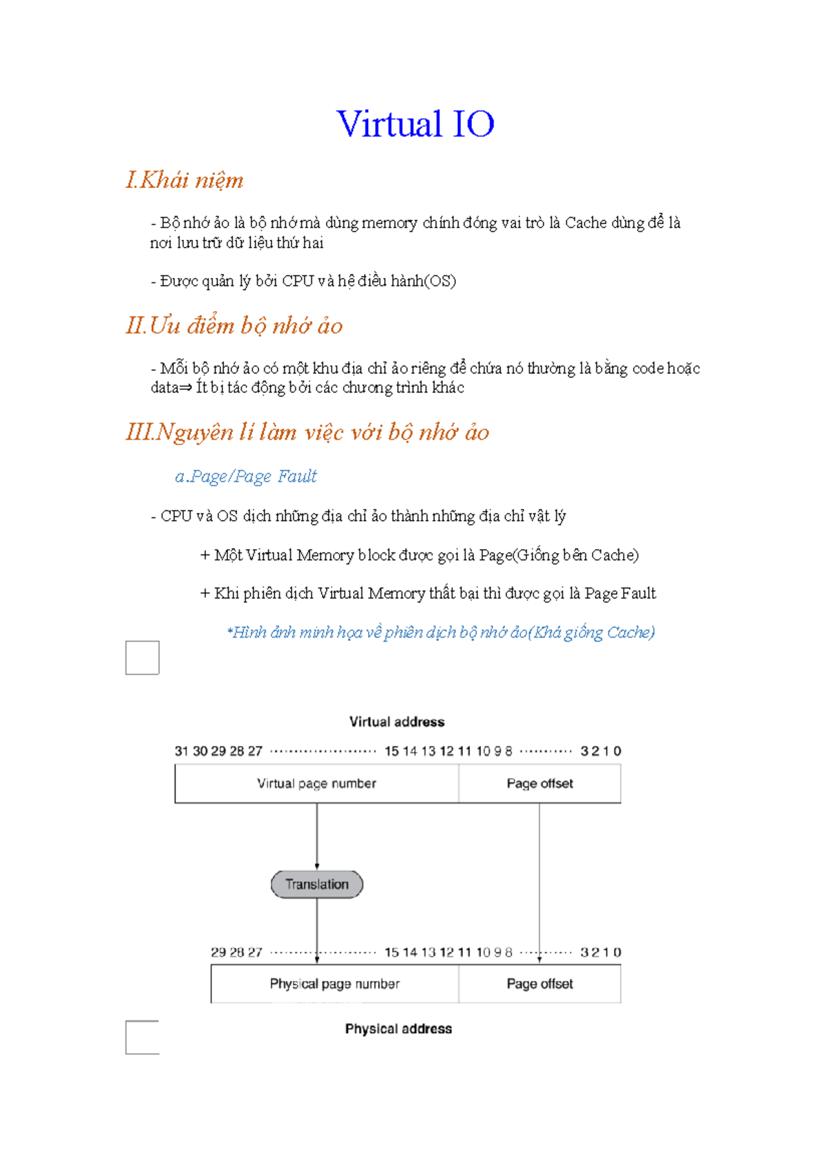 Virtual IO - Virtual IO I愃Āi niê ̣m - Bô ̣ nhớ 愃ऀ o l愃 bô ̣nhớ m愃 d甃ng ...