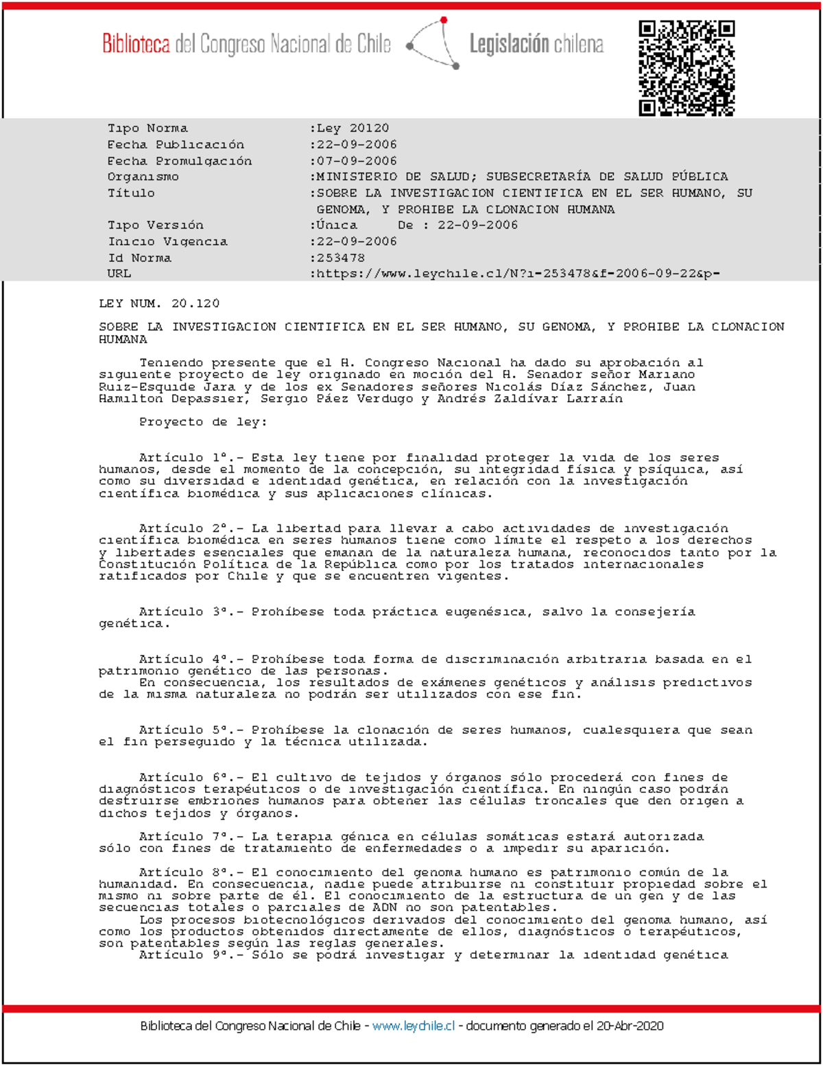 LEY 20 - LEY 20.120 LEY 20.120LEY 20.120LEY 20.120LEY 20.120LEY 20 ...