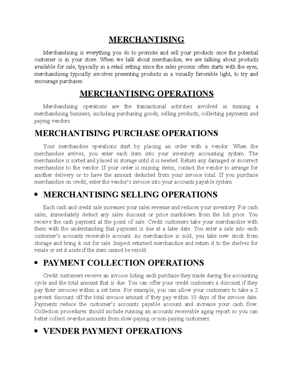 Merchantising-31 - Narchanting notes - MERCHANTISING Merchandising is ...