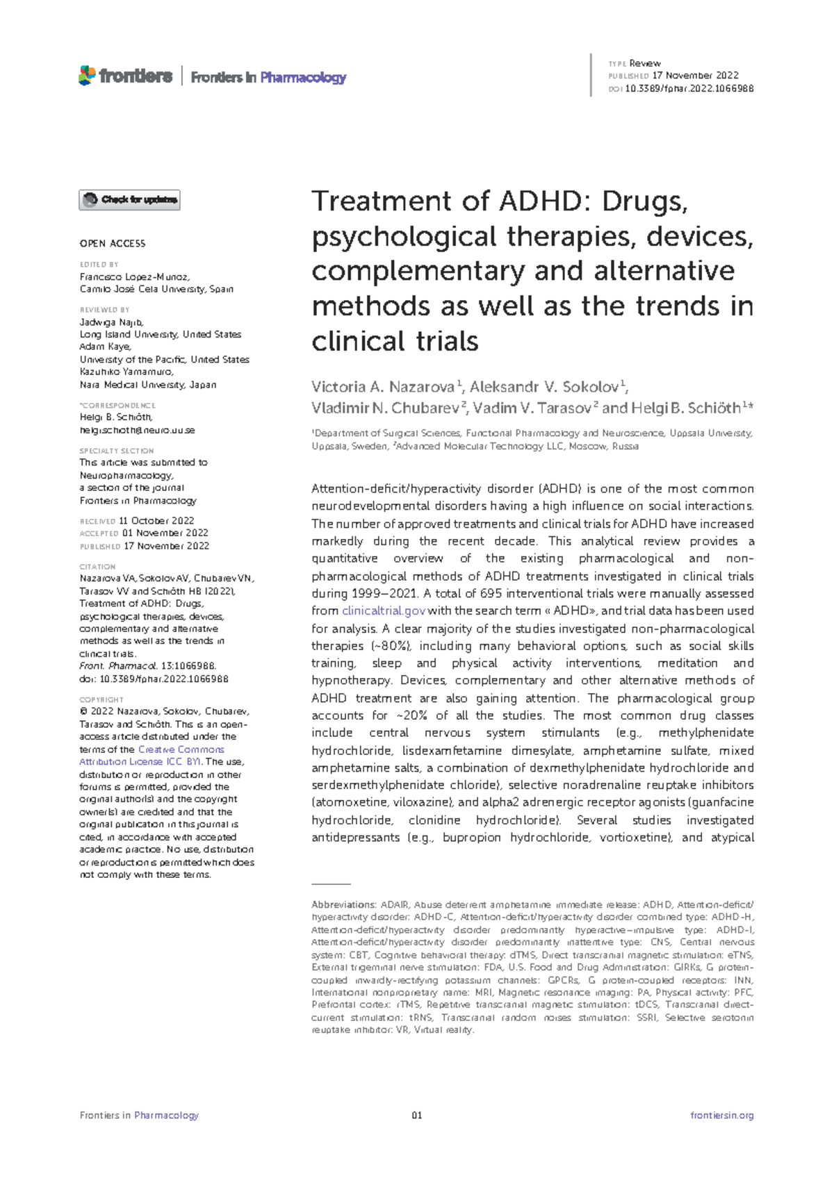 TDAH Inglés 4 - dssdsd - Treatment of ADHD: Drugs, psychological ...