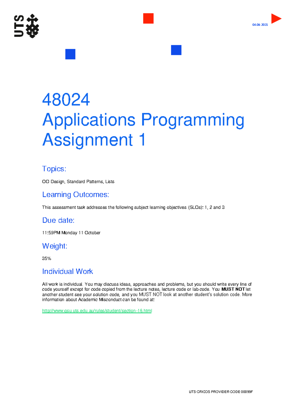 Assignment 1 Specifications-STP – A Payroll Management System - 48024 ...