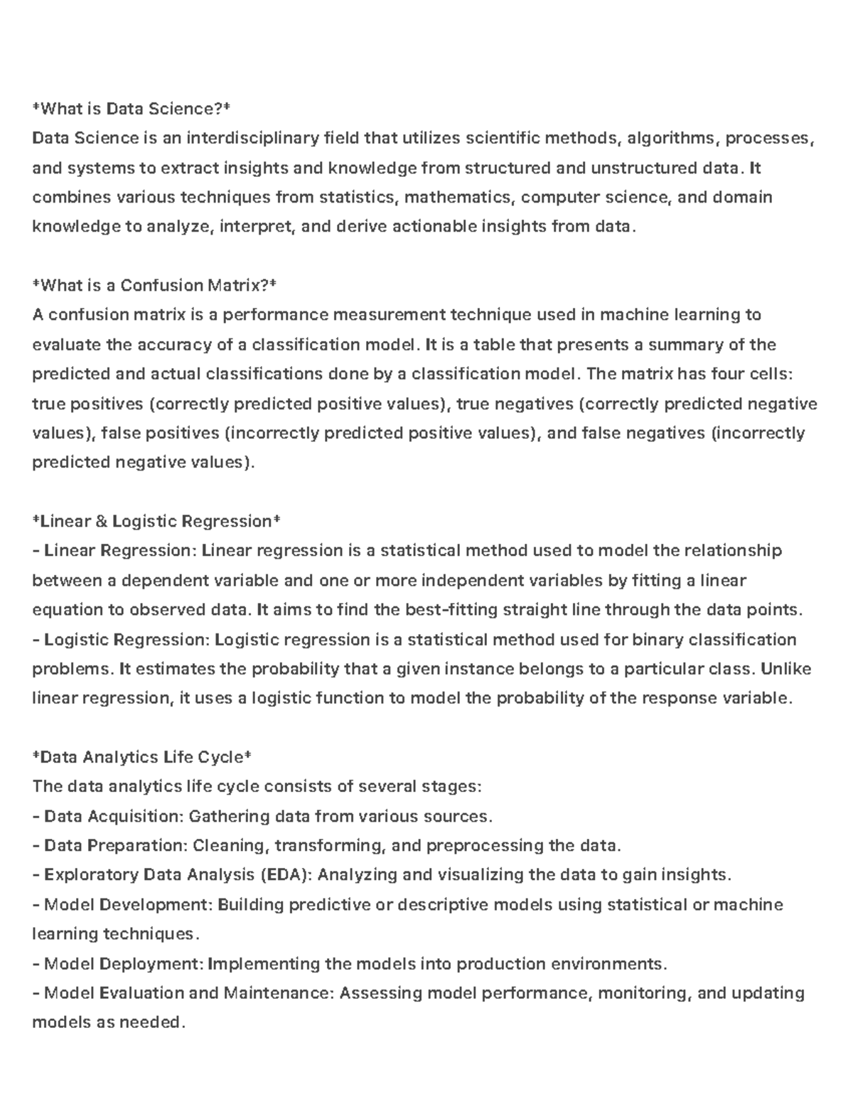 *What is Data Science* - What is Data Science? Data Science is an ...