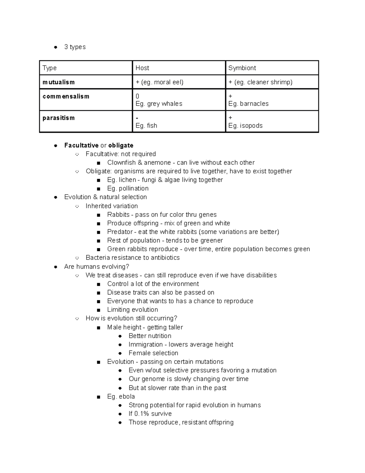 9 18 Symbiosis - EOSC 123 Organisms and Ecosystems notes taught by Dr ...
