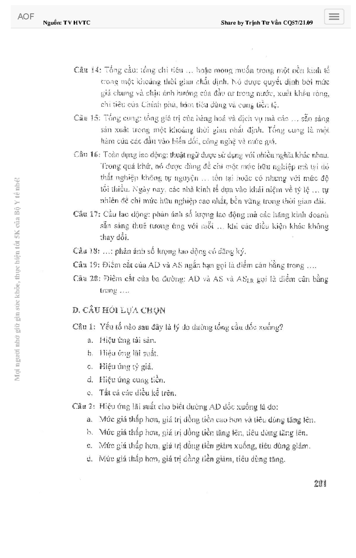 File sbt kinh tế vi mô scan - ọ i ng ườ i nh ớ gi ữ gìn s ứ c kh ỏ e, th ự c hi ện t ố t 5K c ủ ...
