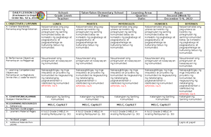 Sebastian, Glenn - EPP DLP - DETAILED LESSON PLAN TLE Grade 6 Part: 6 ...