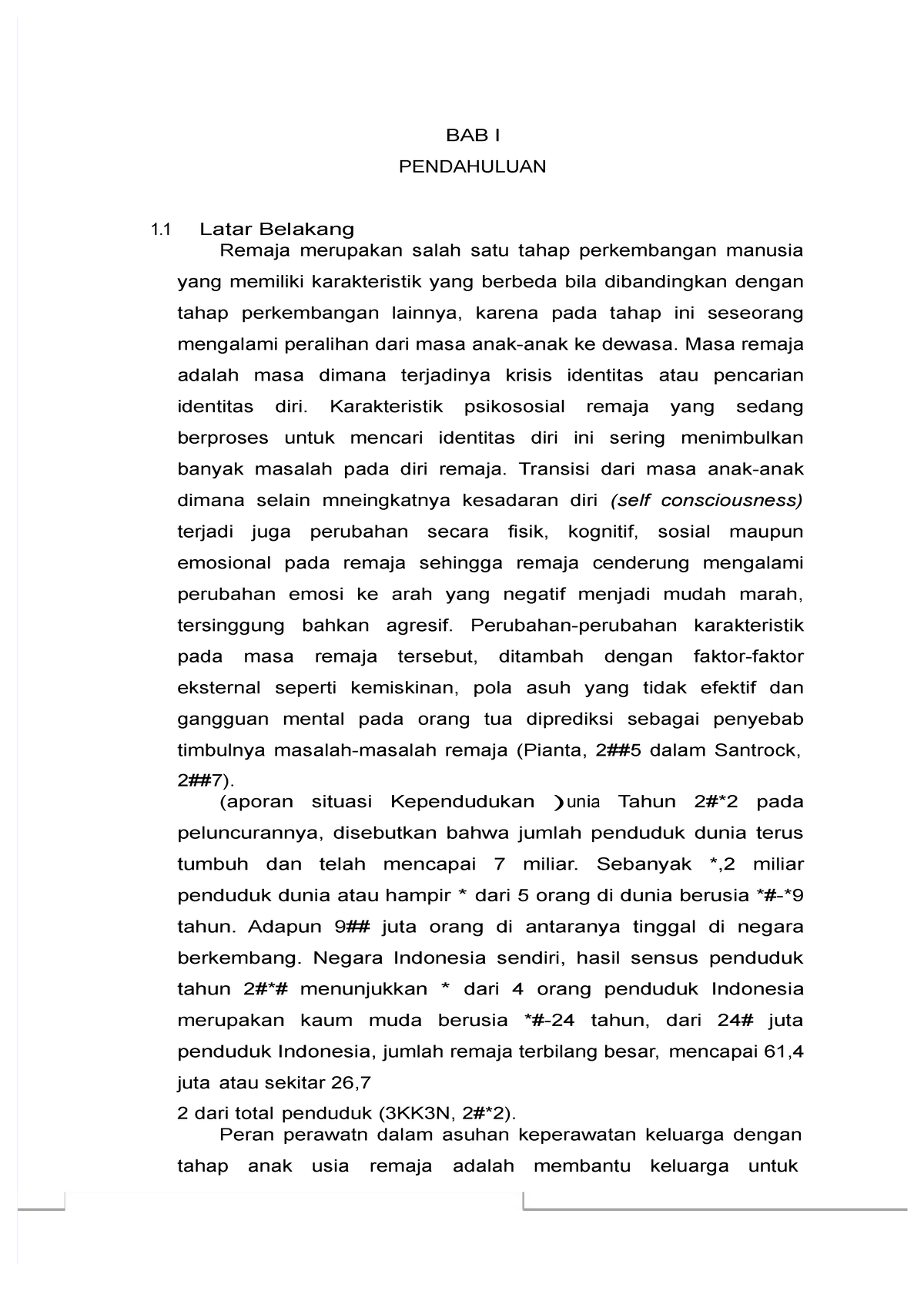 Pdf-askep-keluarga-dengan-anak-remaja - BAB I PENDAHULUAN 1 Latar Belakang Remaja merupakan ...