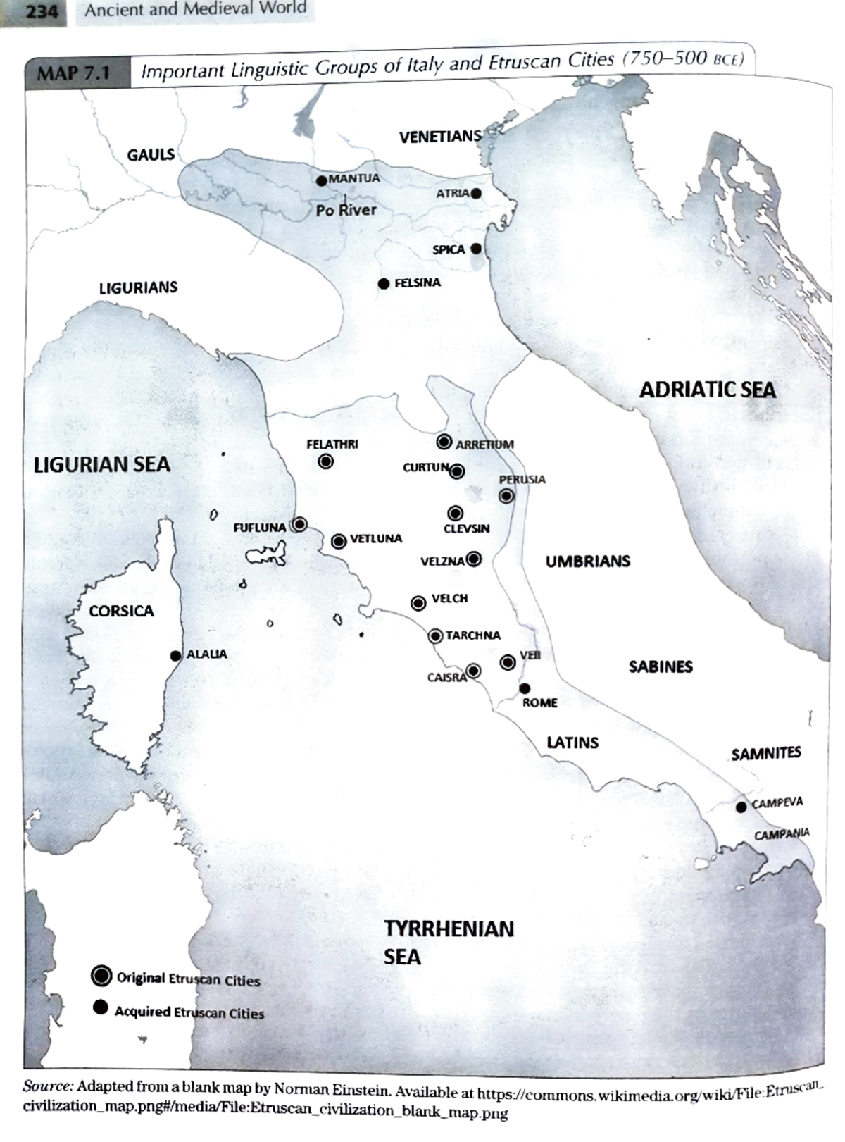 Ancient Rome I - 234 Ancient and Medieval World MAP 7 Important ...