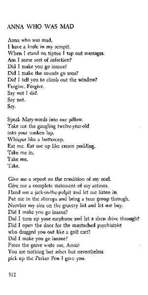 Anne Sexton - The Complete Poems 342 - past me like an undertaker, and ...