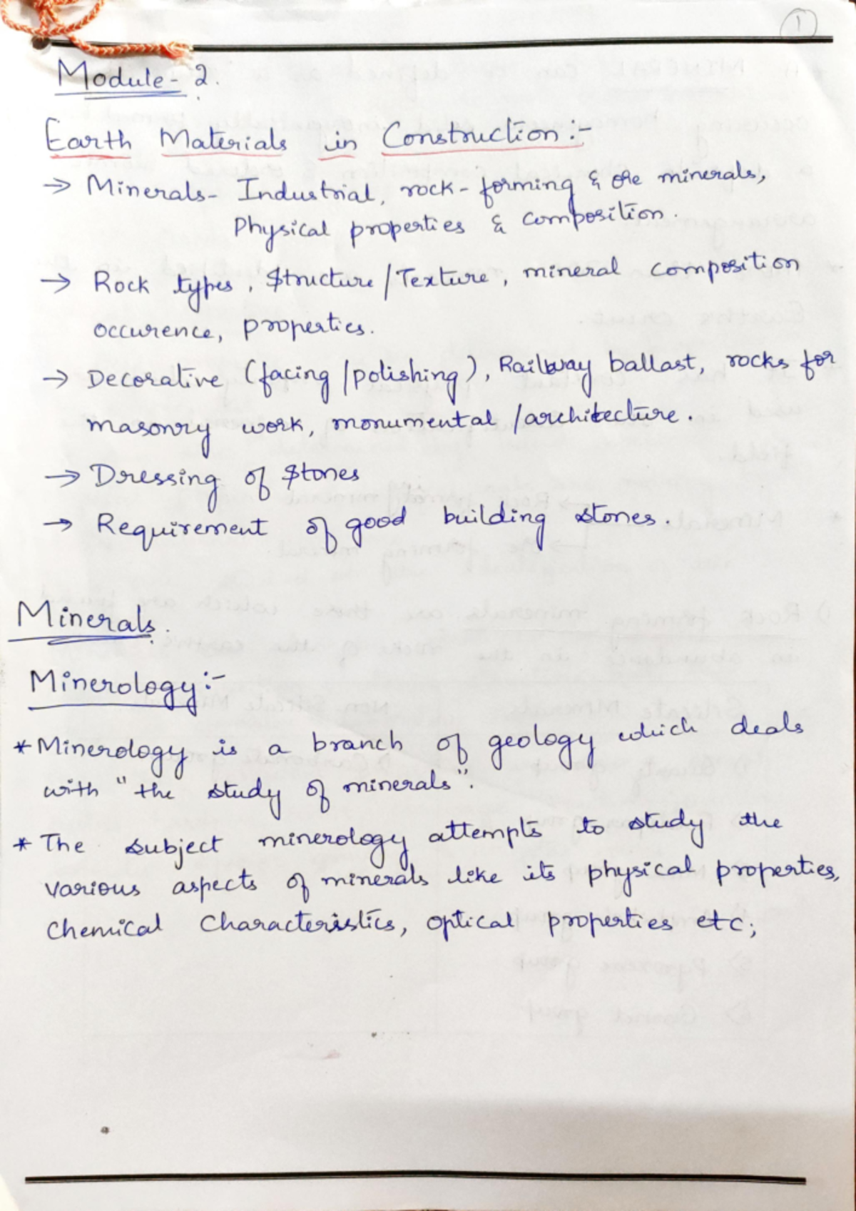 Geology 2nd module notes - Civil engineering - Studocu