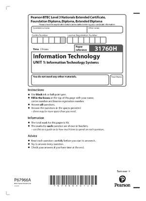 Unit 5 Assignment 2 Brief - BTEC Assignment Brief Qualification Pearson ...