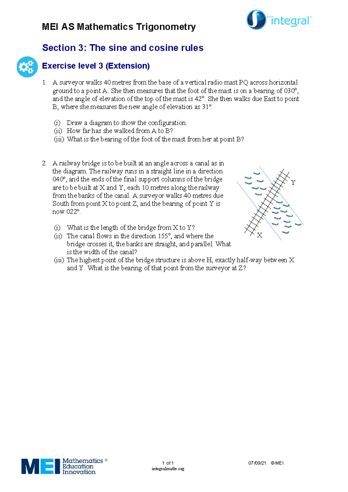 Meiast 3ax level 3 - pratoce - MEI AS Mathematics Trigonometry 1 of 1 ...