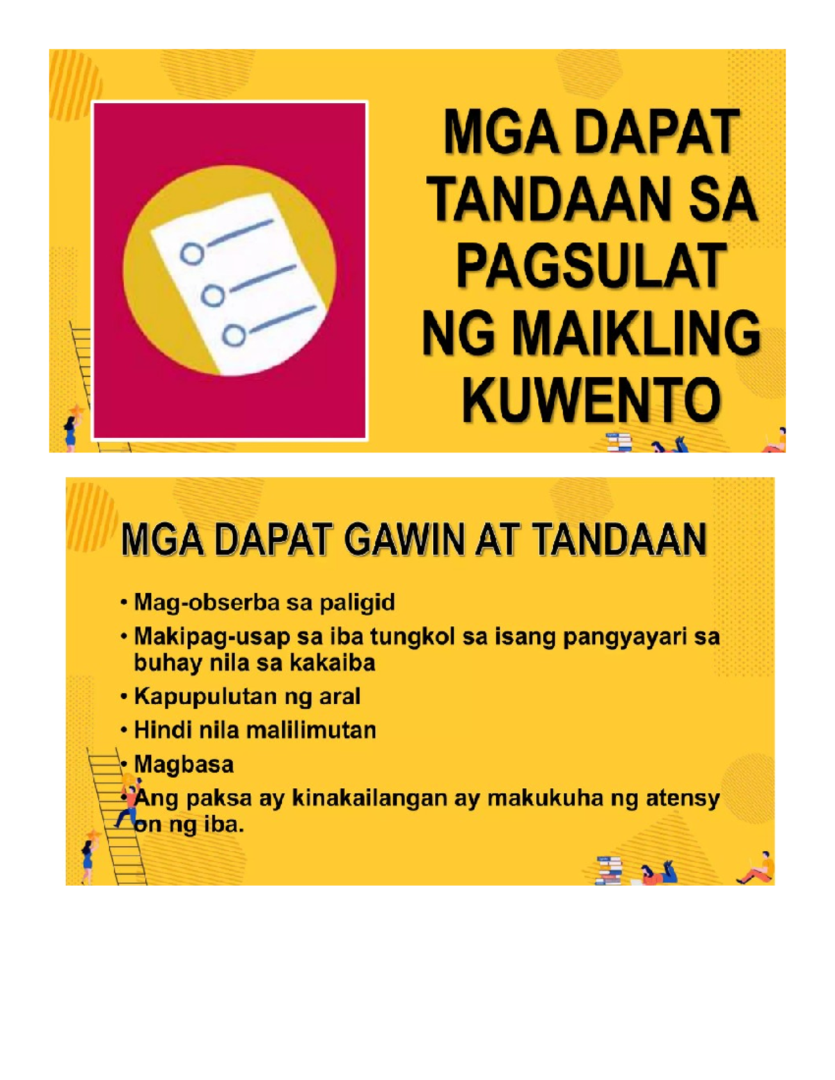Paano Gumawa NG Maikling Kuwento 057 - MGA DAPAT TANDAAN SA PAGSULAT NG MAIKLING KUWENTO MGA ...
