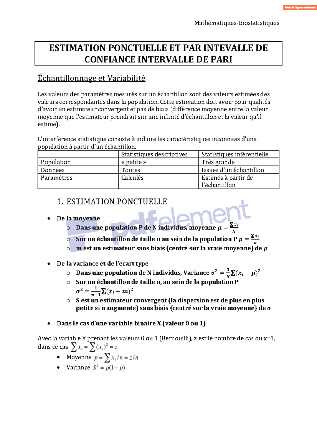 CM5 - Estimation et intervalle de confiance - Mathématiques ...