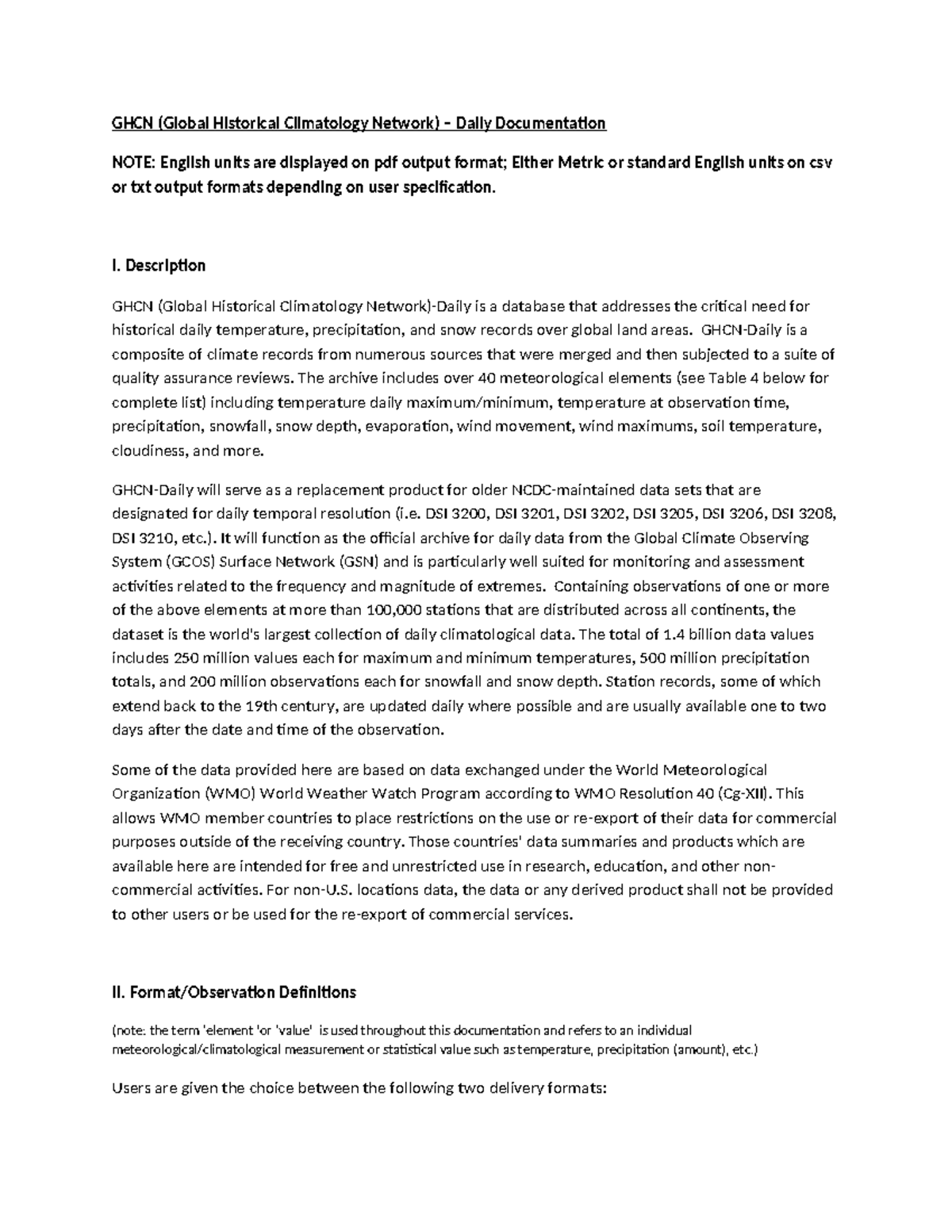 Ghcnd documentation - asc - GHCN (Global Historical Climatology Network ...