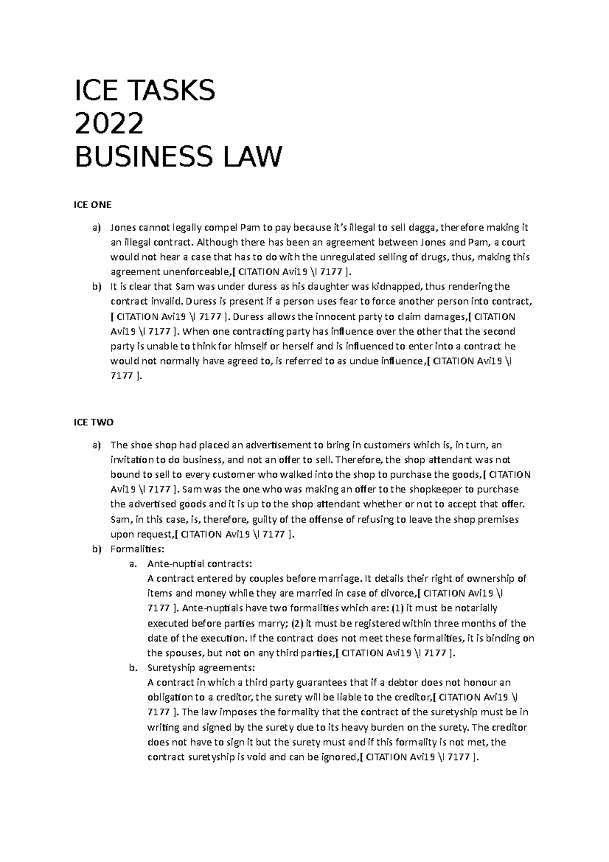 ICE Tasks Business - Short questions answers - ICE TASKS 2022 BUSINESS ...