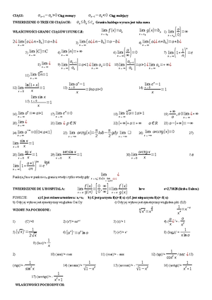 Wyklad 6 - Funkcje wielu zmiennych, pochodne cząstkowe, Hesjan ...