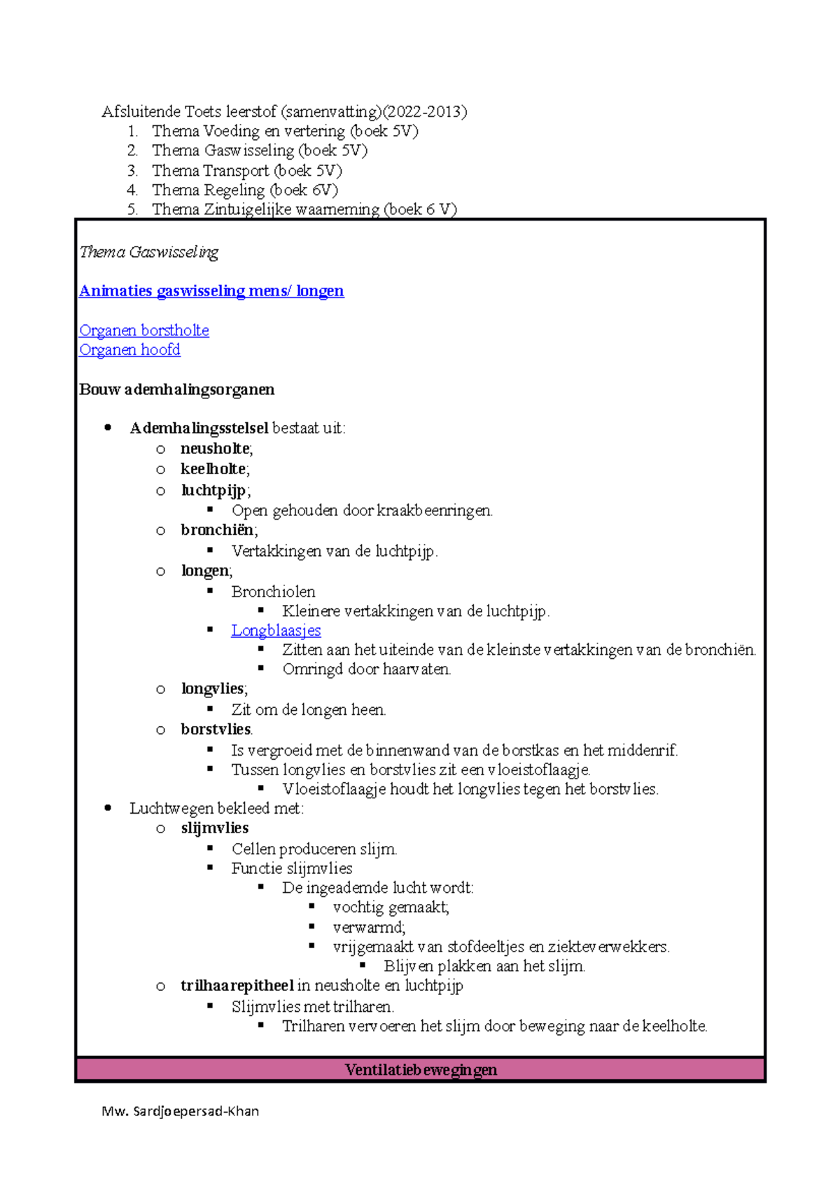 Samenvatting AT leerstof (2022-2023 - Afsluitende Toets leerstof (samenvatting)(2022-2013) 1 ...