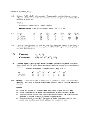 Problem Set 4 answer - CHEM 120 - Problem set 4 (due 9/30/2022). - Studocu