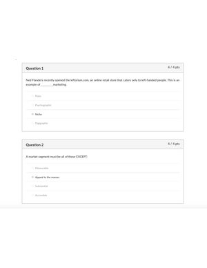 Quiz Module 4 Positioning - MKT 300 - Studocu