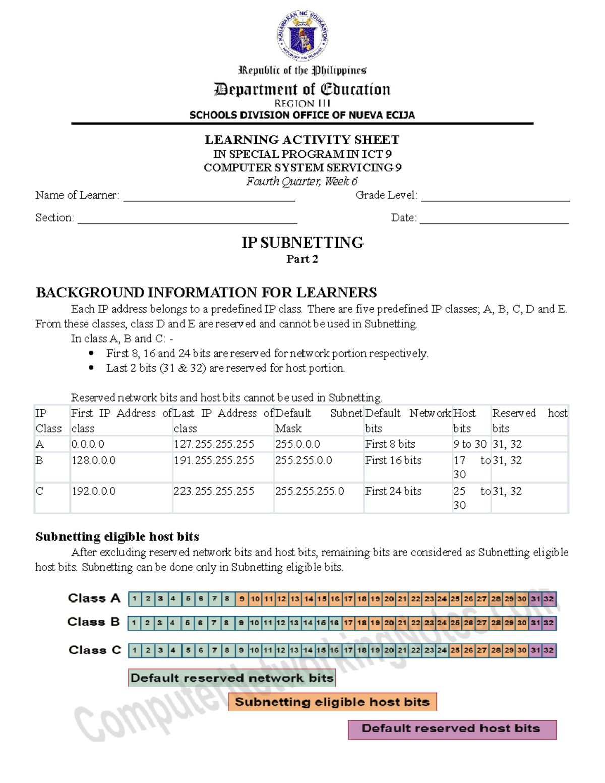 Q4 Week 6computer Programming Summativecomputer Programming Summative Exam Learning Activity