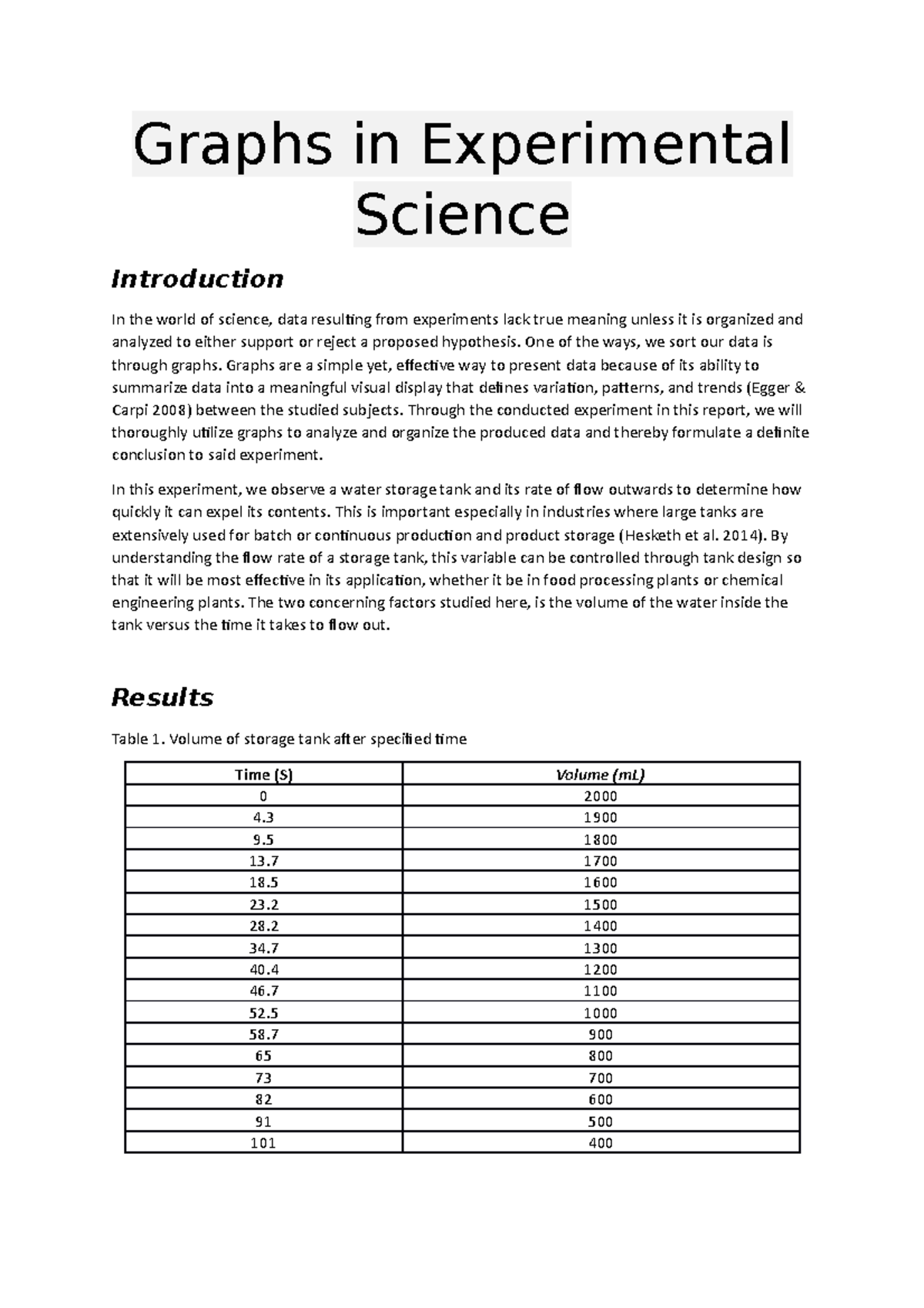 Graphs in Experimental Science - Graphs in Experimental Science ...