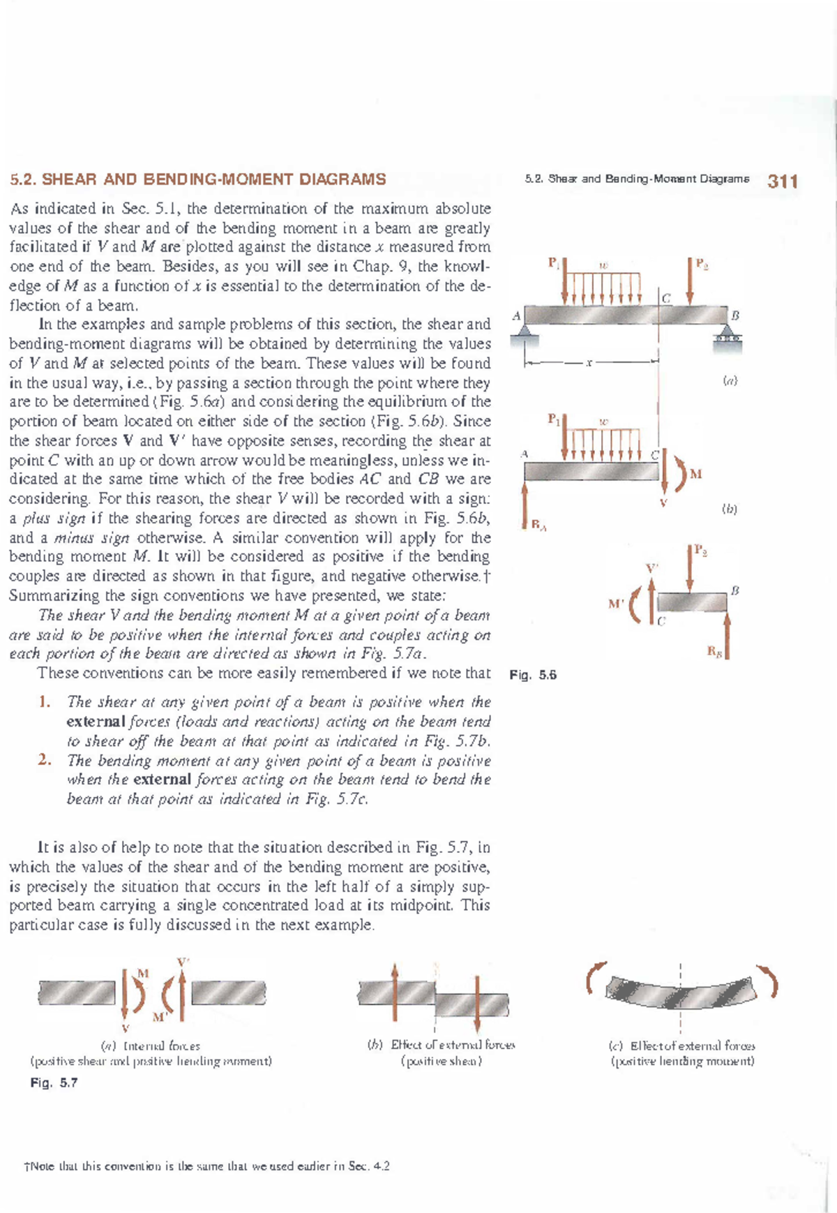 Textbook reference - 5 .2. SHEAR AND BENDING-MOMENT DIAGRAMS As ...