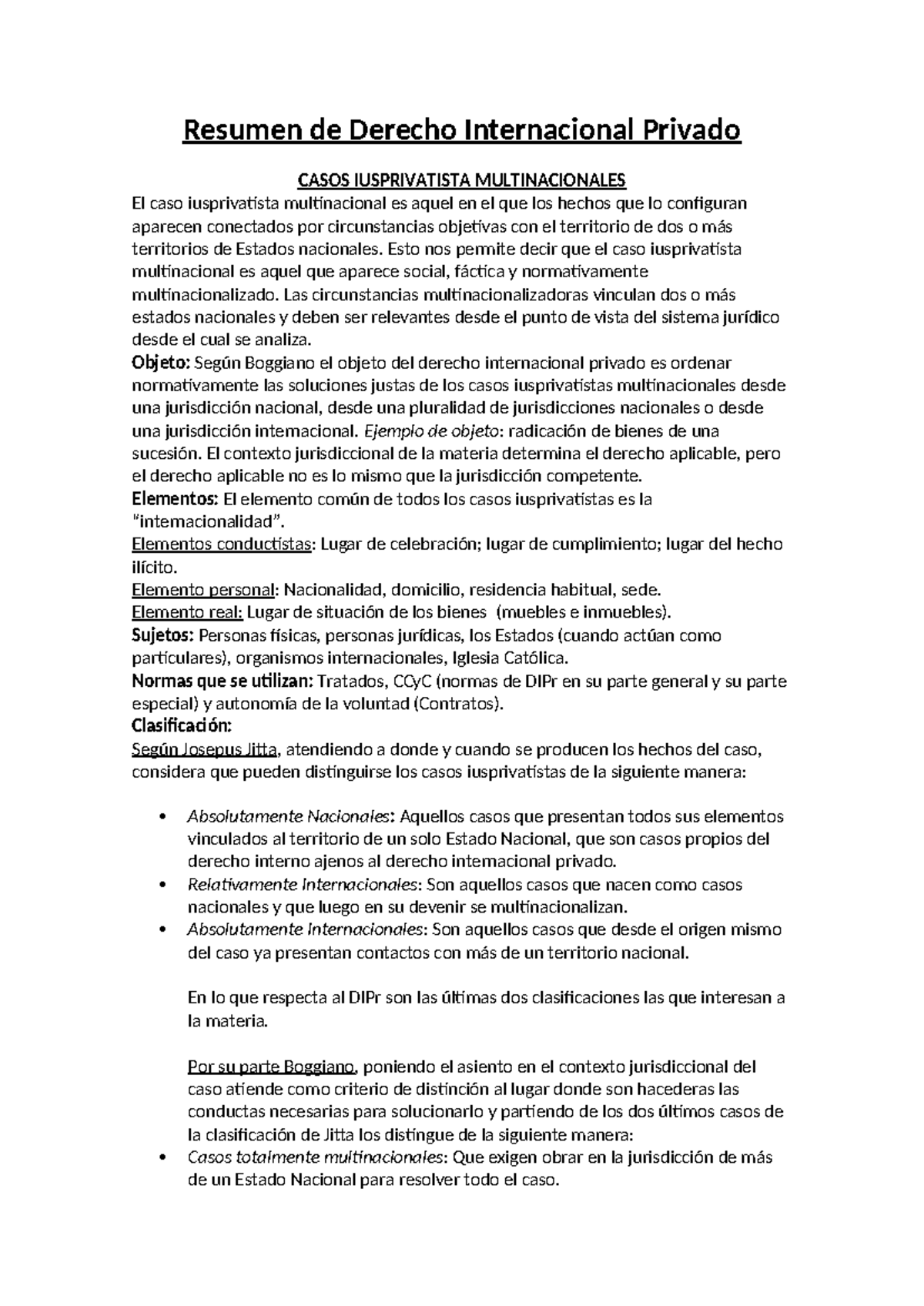 Resumen de Derecho Internacional Privado Primer Parcial - Resumen de Derecho Internacional ...