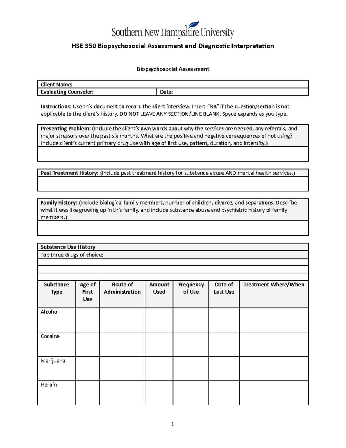 Hse350 biopsychosocial assessment and diagnostic interpretation - HSE ...