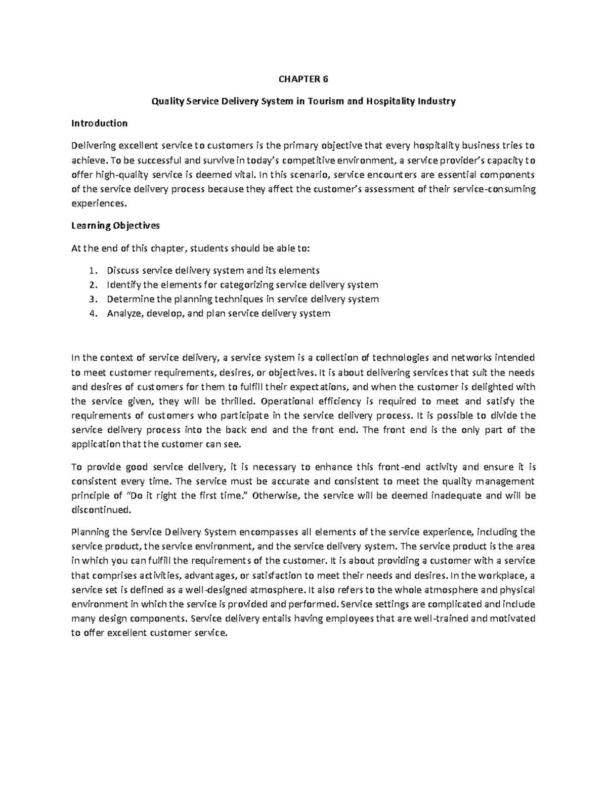 Quality Service Delivery System - To be successful and survive in today ...