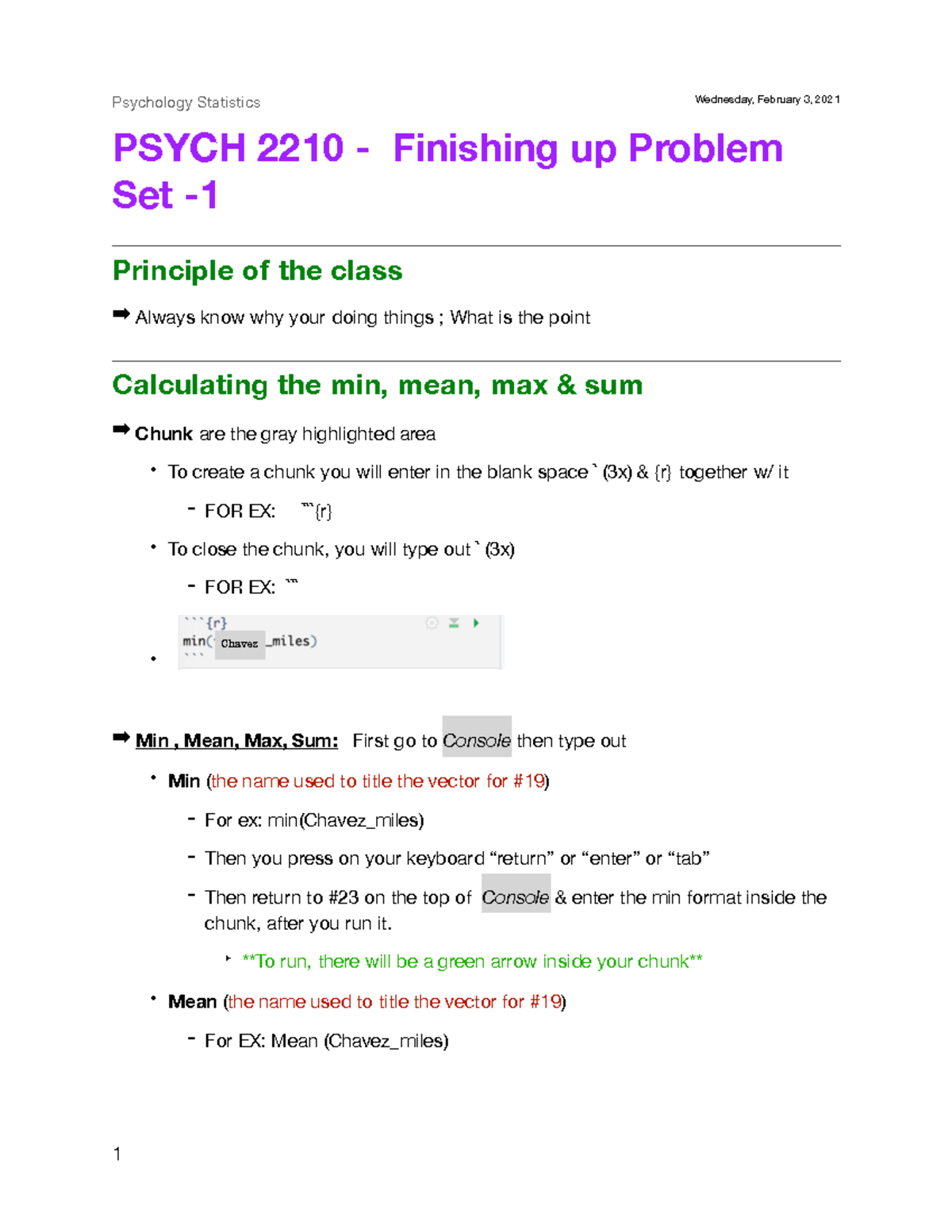 Psyc 2210 Week 2 Lect Notes Psychology Statistics Wednesday February 3 2021 Psych 2210