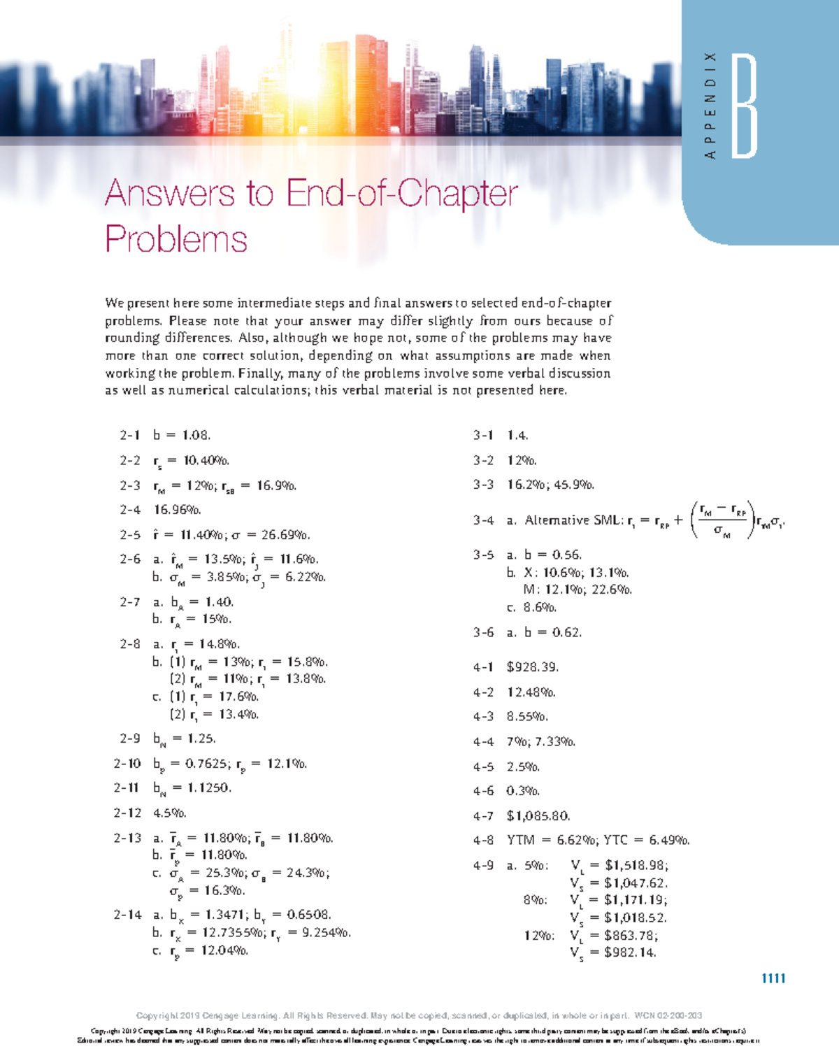 Financial Management II-385 - 1111 A P P E N D I X 2-1 b 5 1. 2-2 rs 5 ...