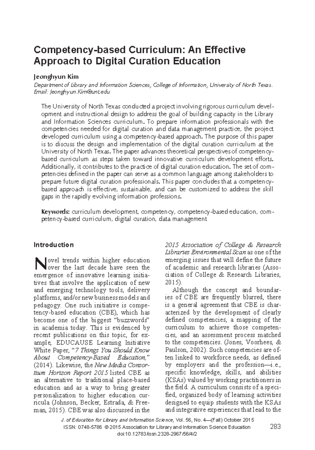 Curriculum-Competencies - 283 Competency-based Curriculum: An Effective ...