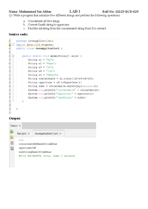 Assignment- 1 - Roll Number: _____Section: ___ Name: _________________________ Department ...