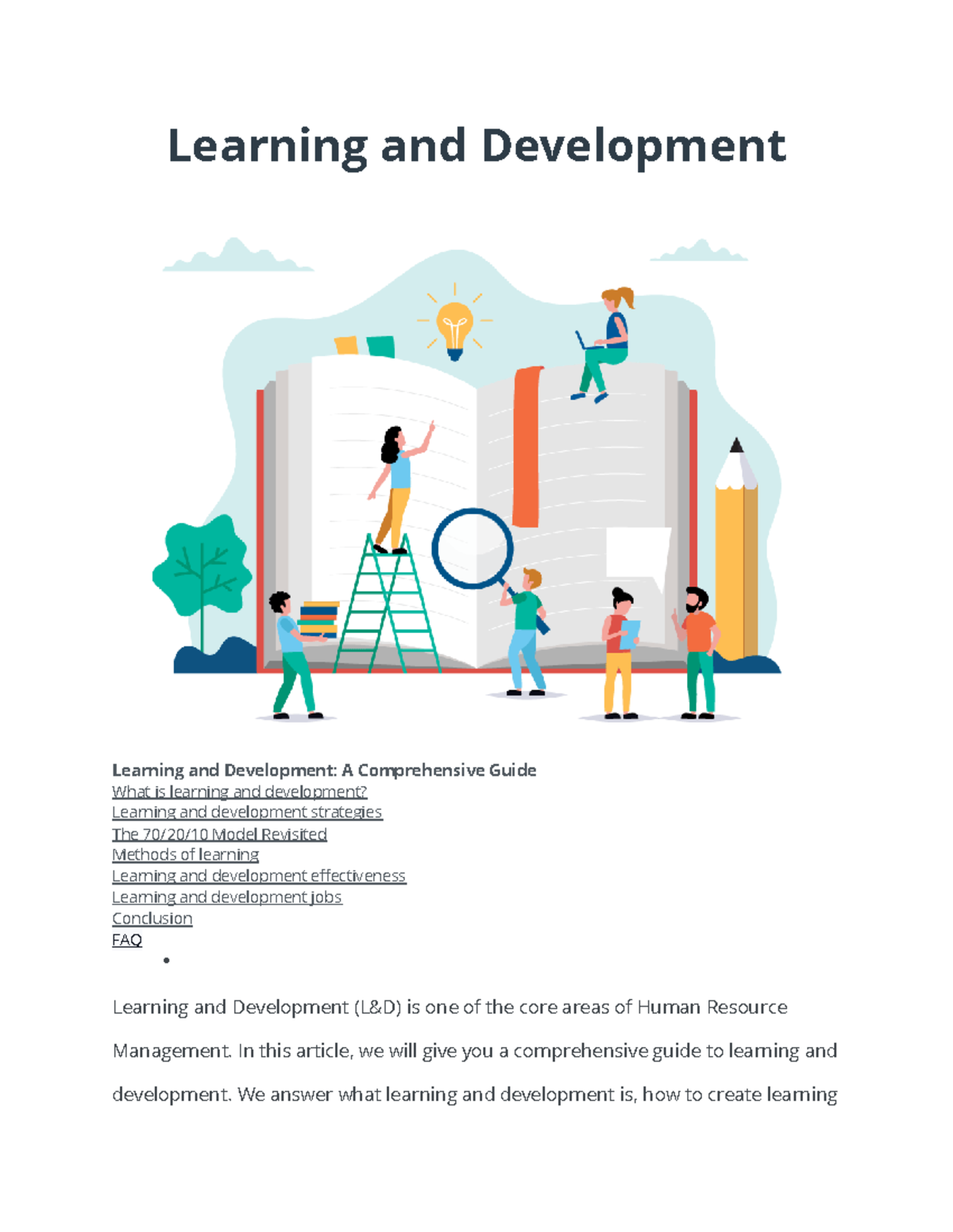 Module 4 - n.a - Learning and Development Learning and Development: A ...