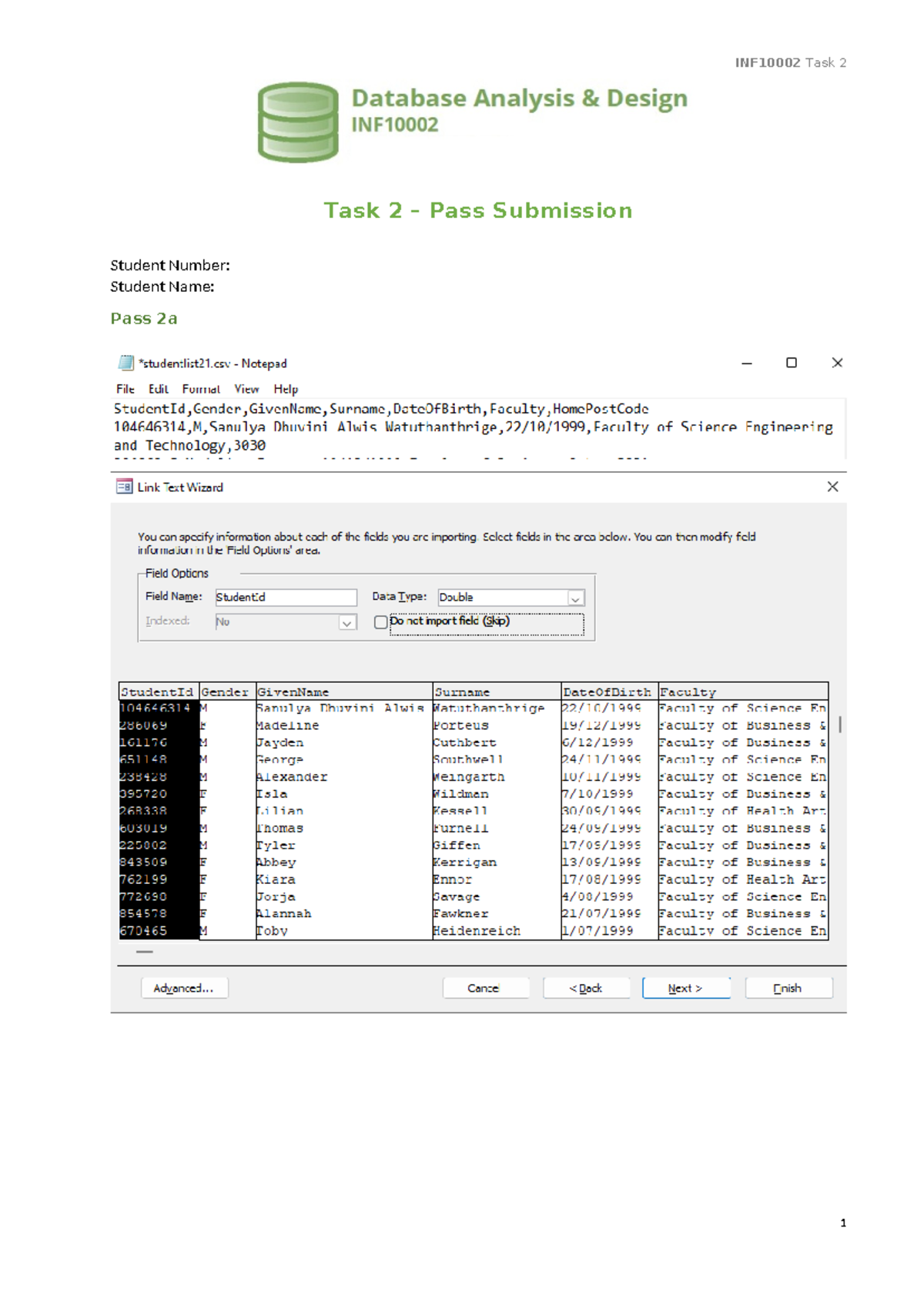 T02P - bjfdyrhtcfvjgbku - Task 2 – Pass Submission Student Number ...