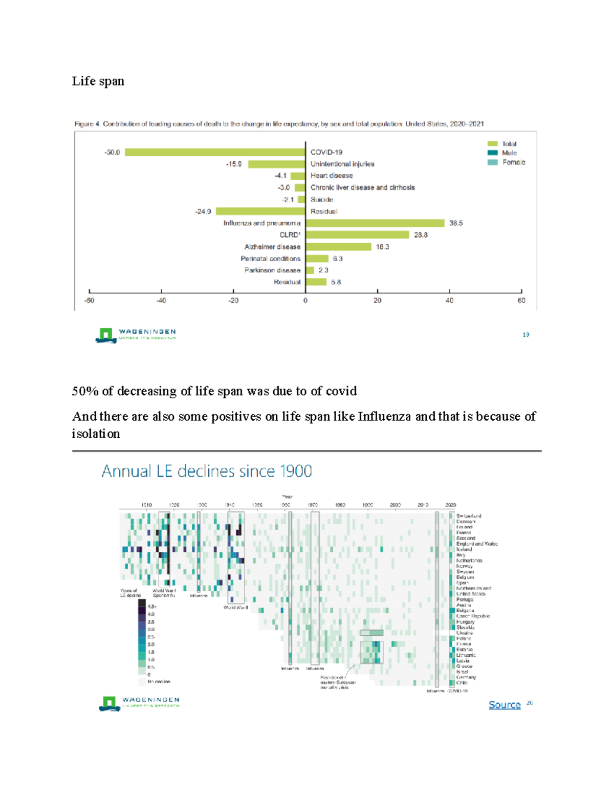 Life span - short review for the exam - Life span 50% of decreasing of ...