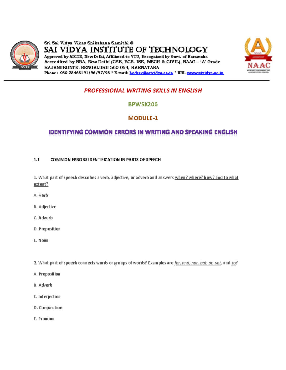 2nd mcq module 1 & 2 - Model question paper required as per the ...