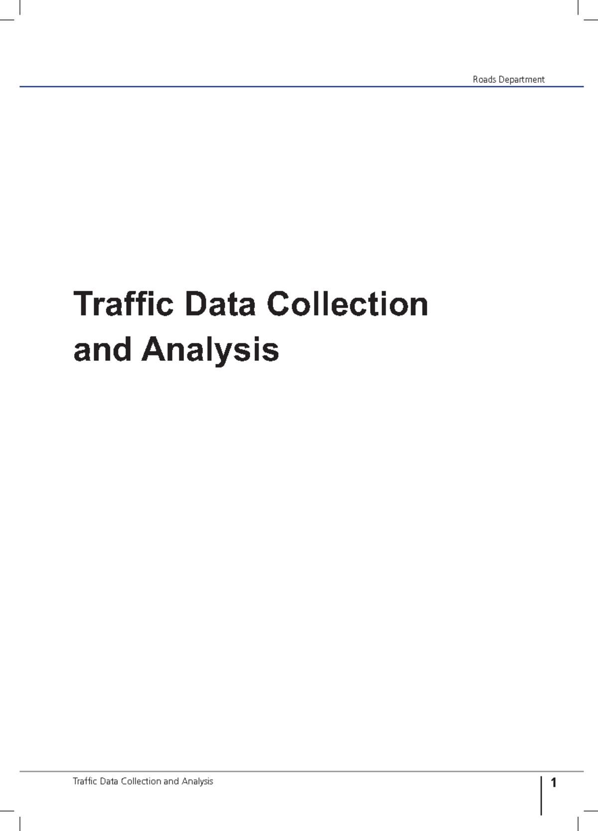 Botswana Guideline 9 - Traffic Data Collection and Analysis (2004 ...