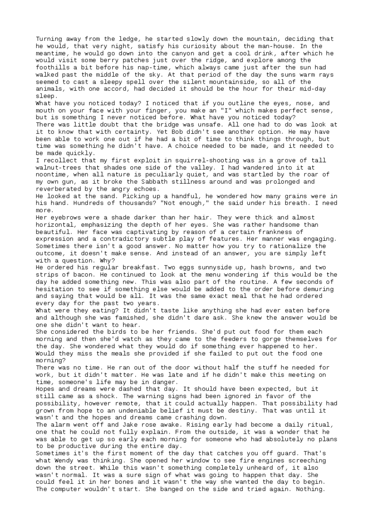 SOC504 doc 10 - WEQWE - Turning away from the ledge, he started slowly ...