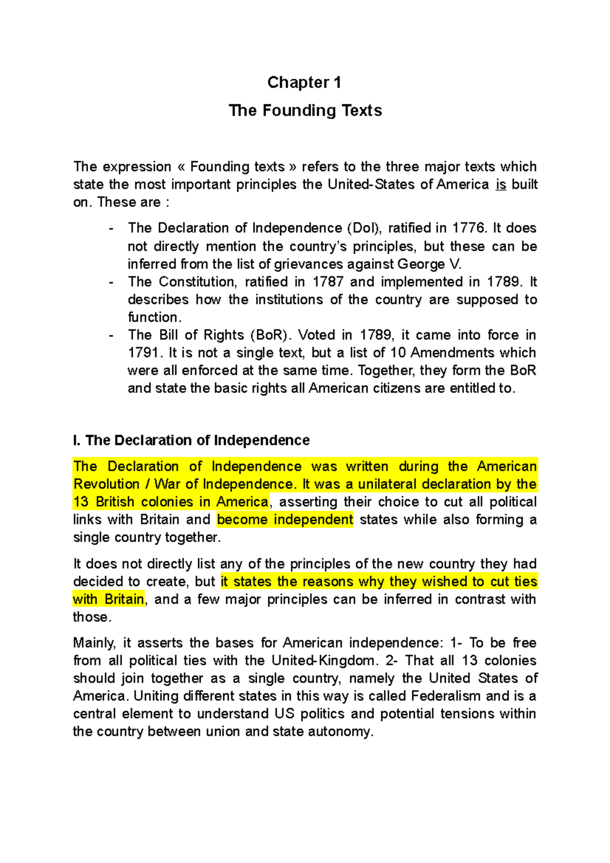 Three main documents - founding texts - Chapter 1 The Founding Texts ...