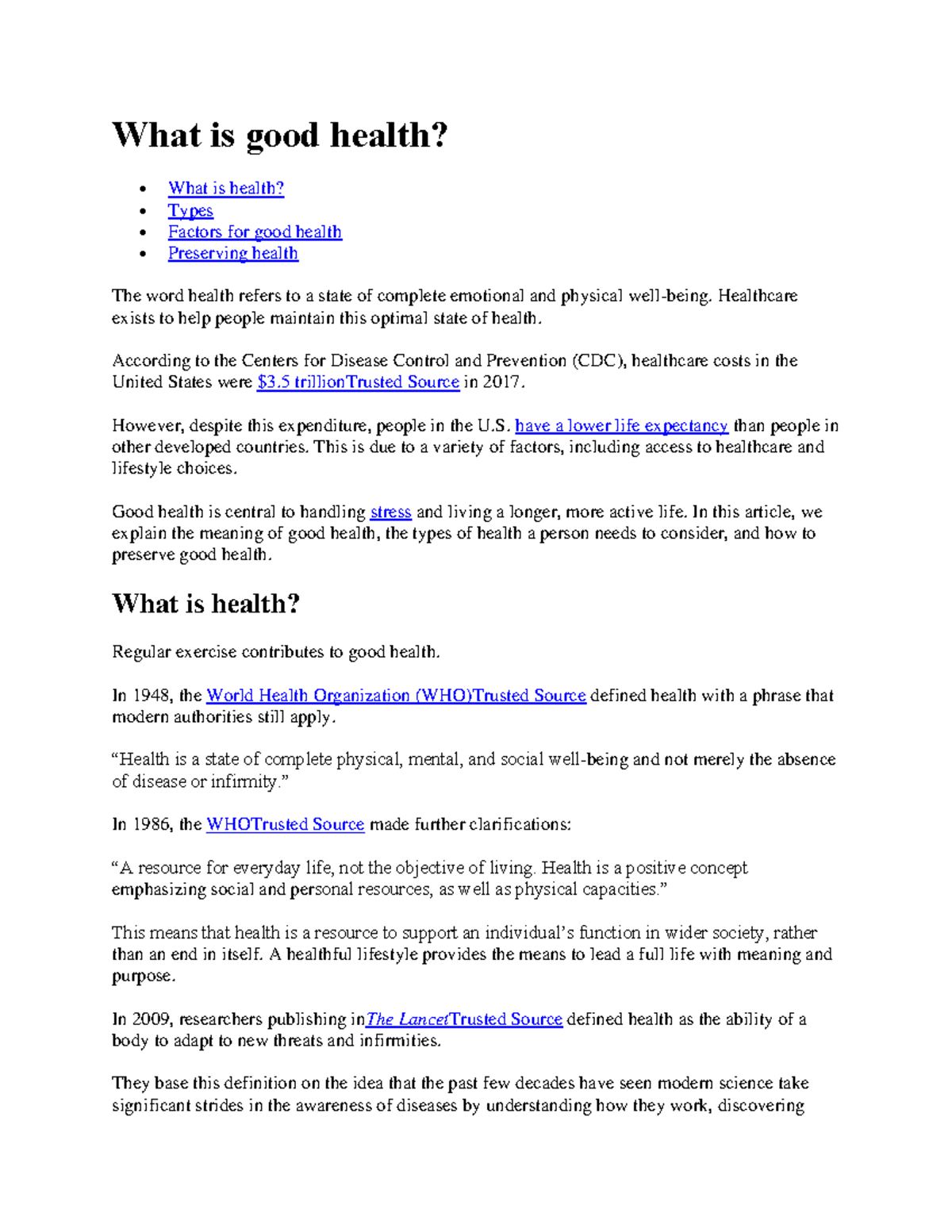 What is good health - What is good health? What is health? Types ...