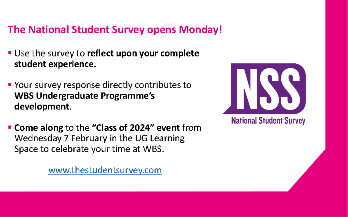 Week 5 Lecture Slides - The National Student Survey opens Monday! Use ...